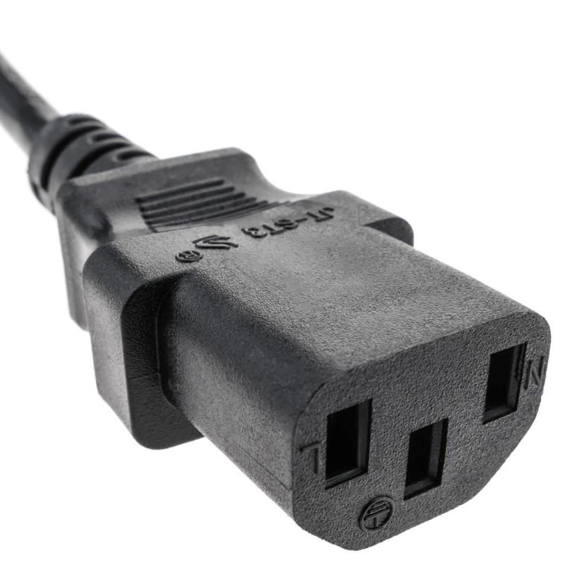 Cable eléctrico British Standard BS-1363-1 a IEC-60320-C13 de 3m negro ...